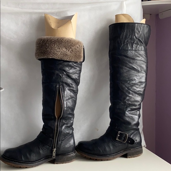Frye | Shoes | Frye Valerie Shearling Otk Tall Leather Boot | Poshmark